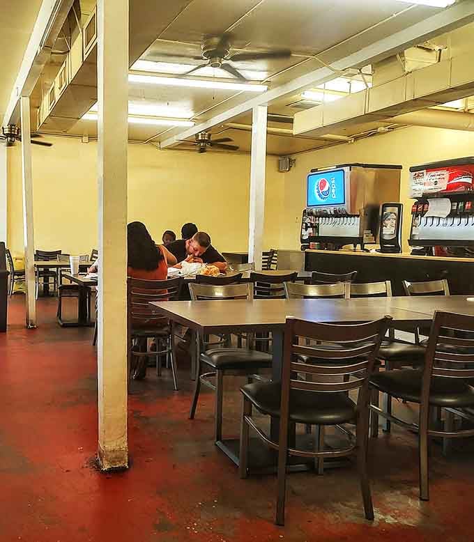 Another angle of the dining room shows this place prioritizes what matters: space to enjoy incredible food.