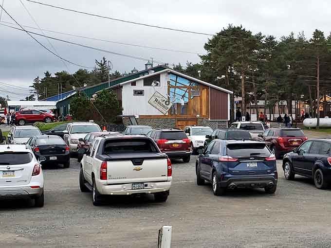 When the parking lot looks like this, you know you've found something special that's absolutely worth the drive.