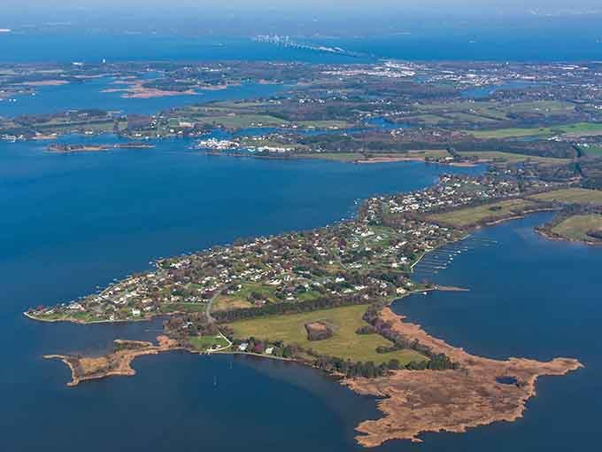 From above, the island looks like nature's own masterpiece, water and land in perfect harmony.