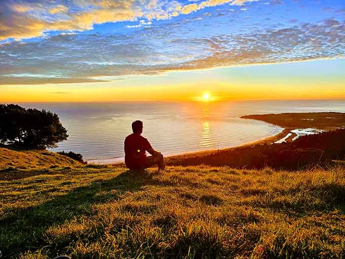 Sunset from Mount Tam turns the Pacific into liquid gold, better than any meditation app.
