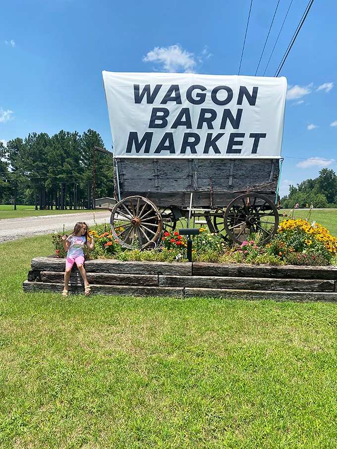 The covered wagon sign out front promises authenticity and delivers on every single word.