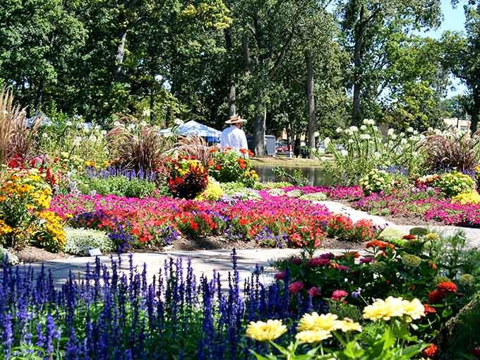 Layers of colorful blooms create a living painting that changes with every season and visit.