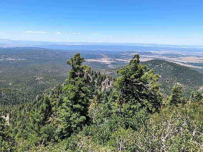 Bill Williams Mountain towers over town, reminding everyone that nature's the real attraction here, restaurants just feed the visitors.