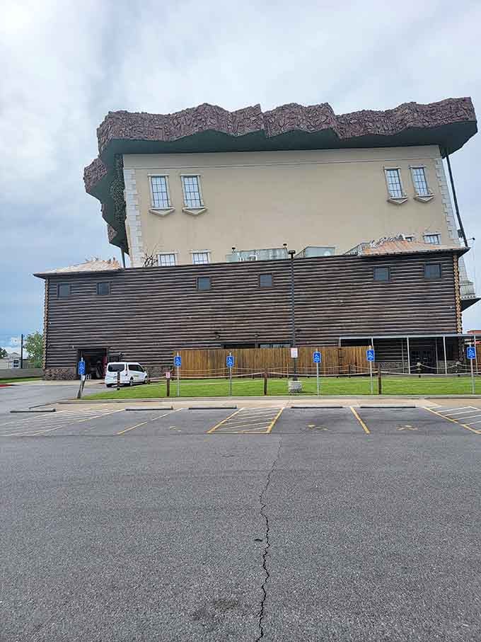 Even the parking lot view confirms you're about to experience something wonderfully weird and memorable.