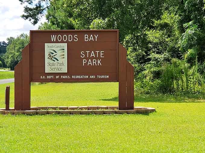 The park entrance sign stands ready to welcome visitors to a place most South Carolinians don't know exists.