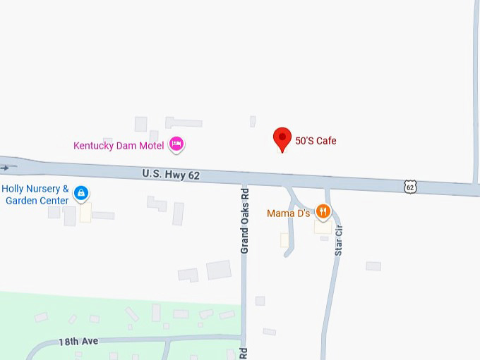 16. 50's cafe's map