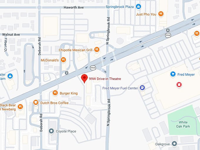 16. 99w drive in theatre map
