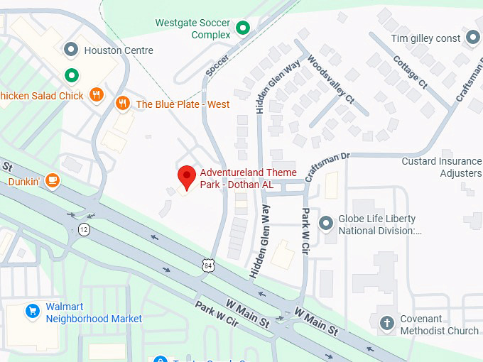 16. adventureland theme park dothan al map