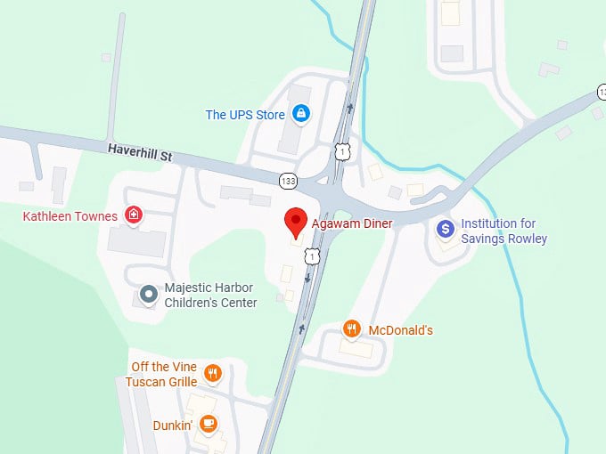 16. agawam diner map
