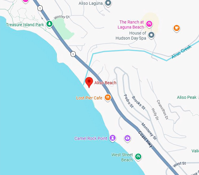 16. aliso beach map