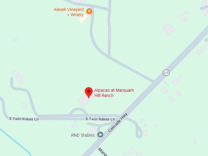 16. alpacas at marquam hill ranch map