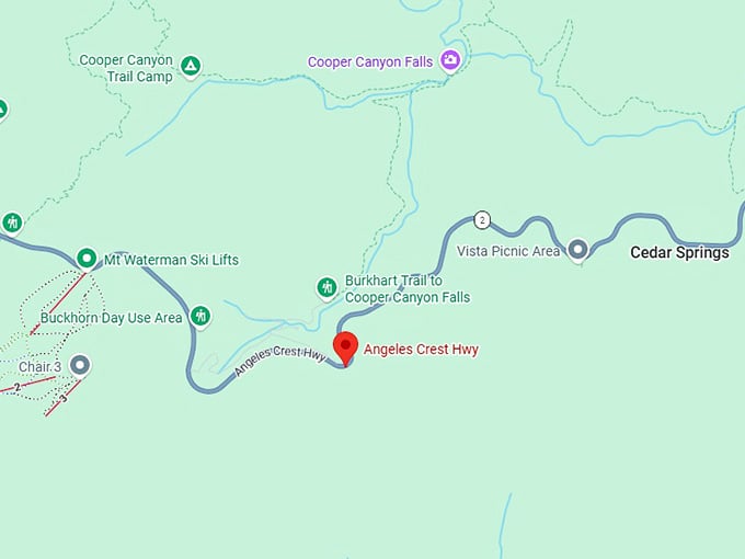 16. angeles crest highway map