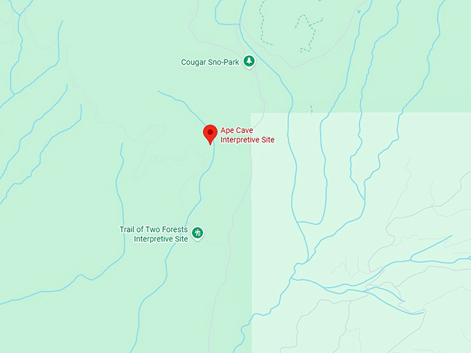 16. ape cave interpretive site map
