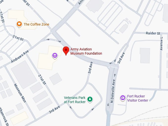 16. army aviation museum foundation map