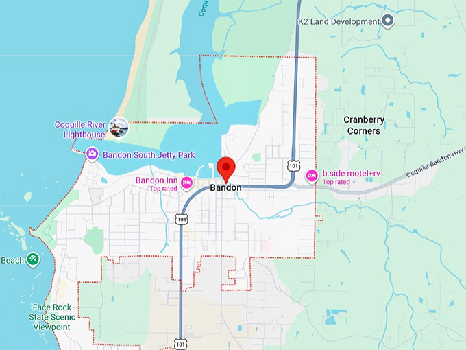 16. bandon, or map
