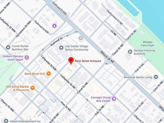 16. bank street antiques map
