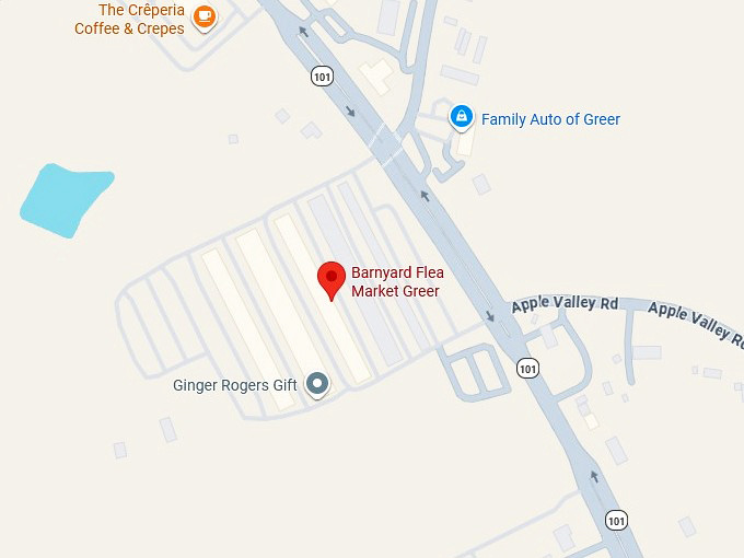 16. barnyard flea market greer map