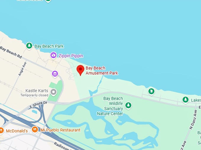 16. bay beach amusement park map