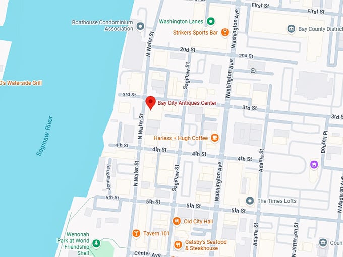 16. bay city antiques center map
