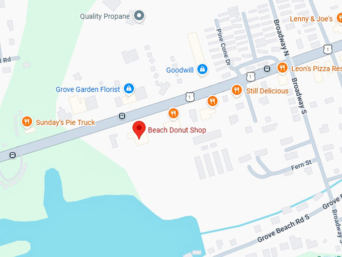 16. beach donut shop map