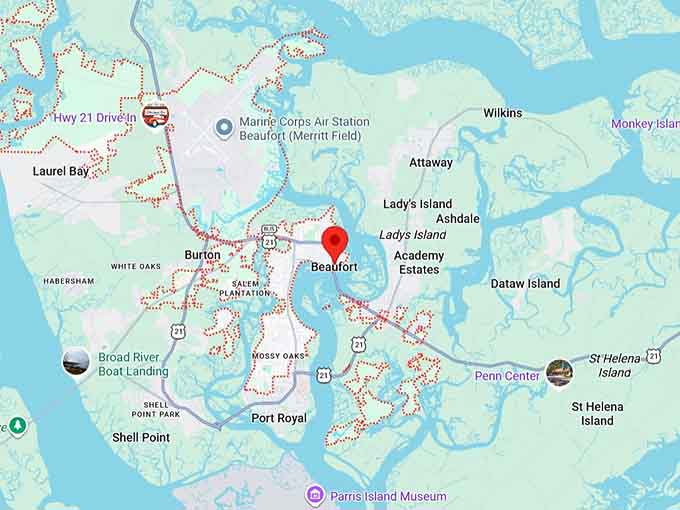 16. beaufort, sc map