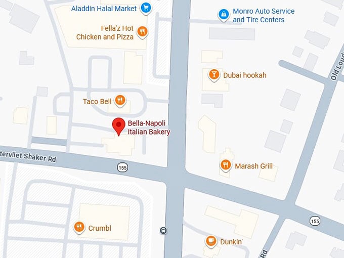 16. bella napoli italian bakery's map
