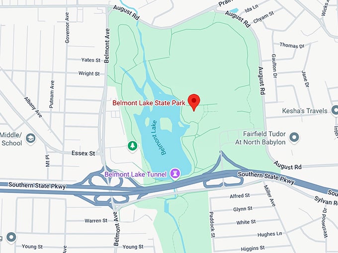 16. belmont lake state park map