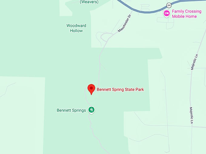 16. bennett spring state park map