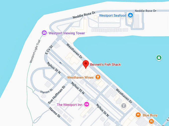16. bennett's fish shack map