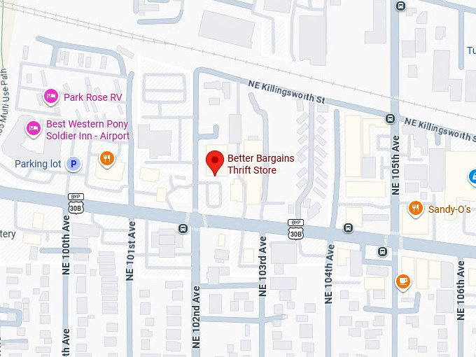 16. better bargains thrift store map