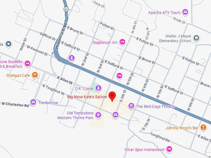 16. big nose kate's saloon map