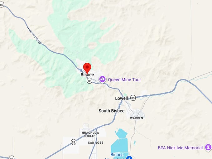 16. bisbee az map
