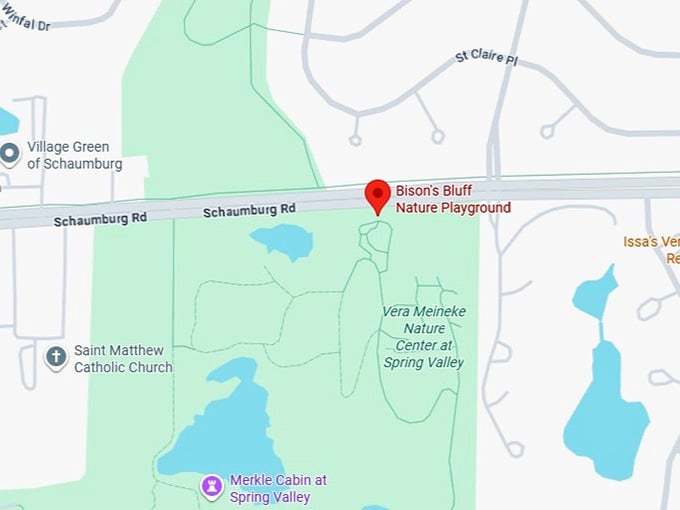 16. bison's bluff nature playground map
