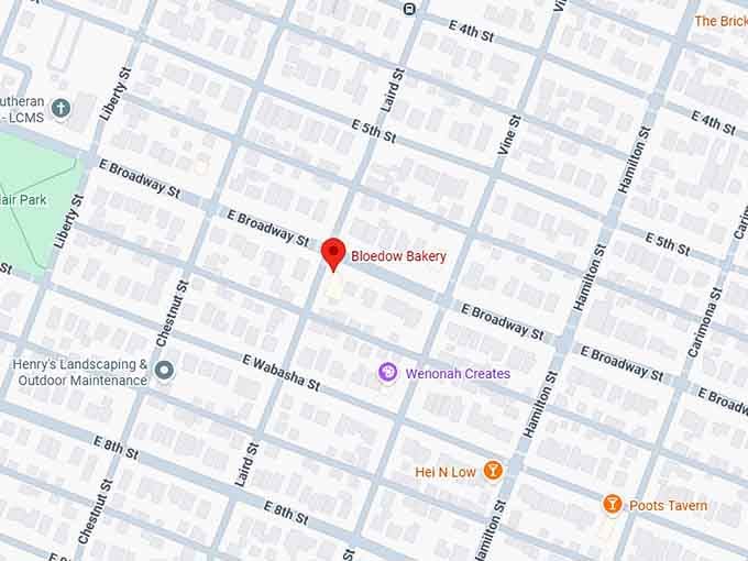 16. bloedow bakery map