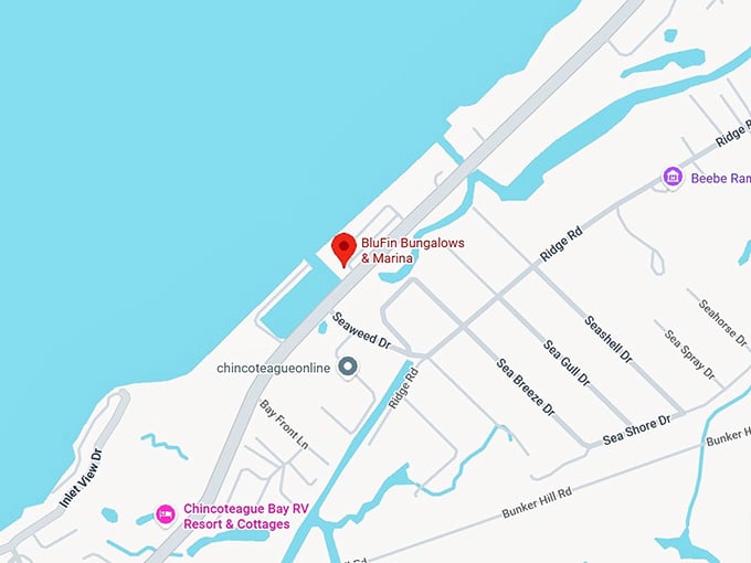 16. blufin bungalows & marina map