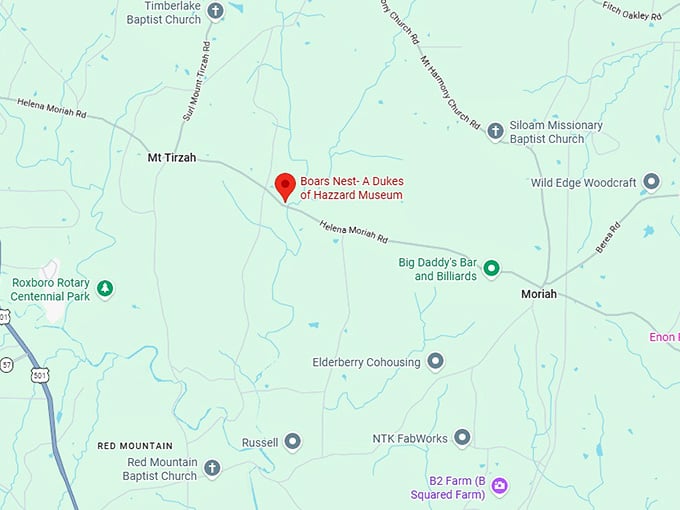 16. boars nest a dukes of hazzard museum map
