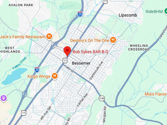16. bob sykes bar b q map