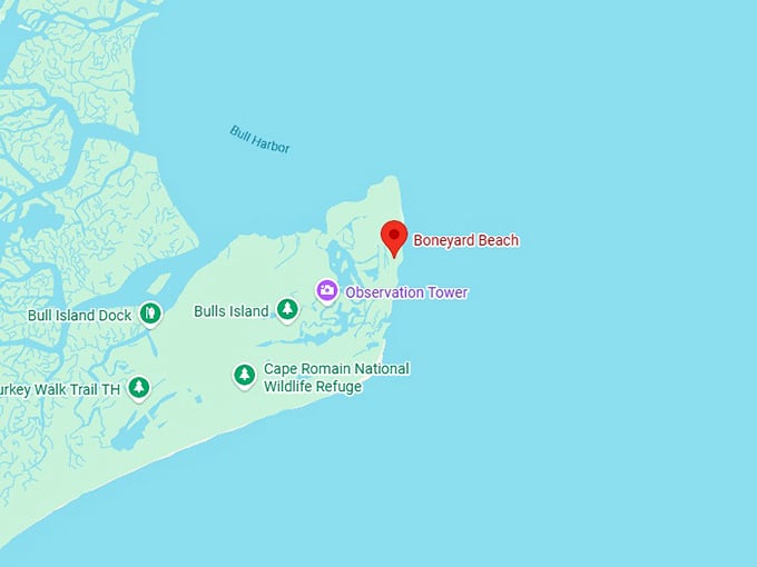 16. boneyard beach map