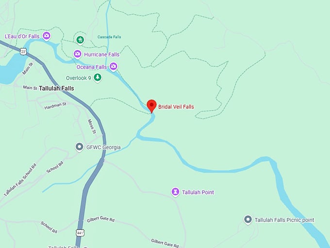 16. bridal veil falls map