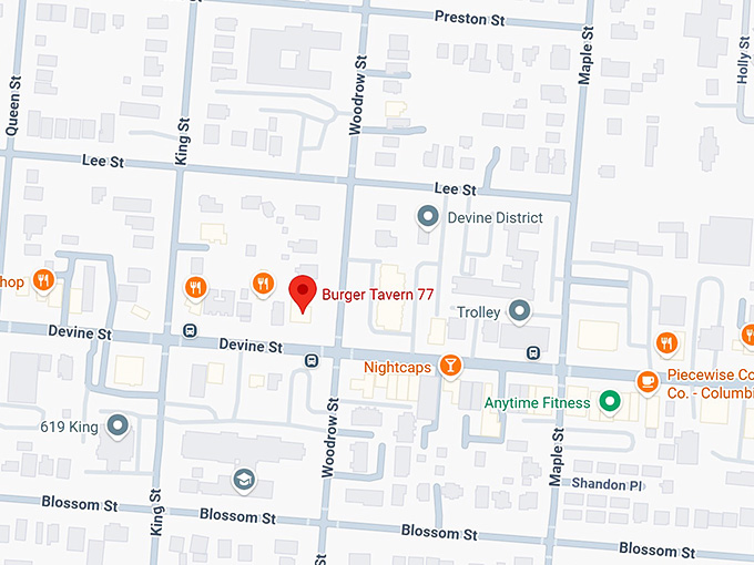 16. burger tavern 77 map