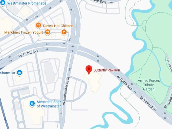 16. butterfly pavilion map