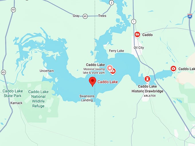 16. caddo lake map