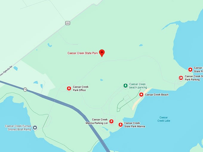 16. caesar creek state park map