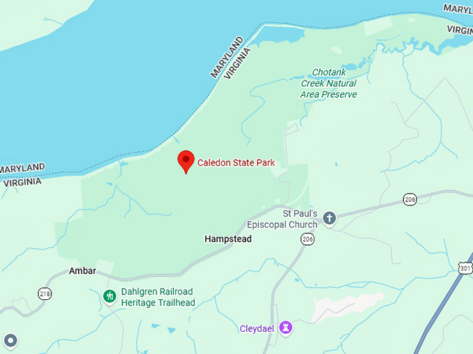 16. caledon state park map