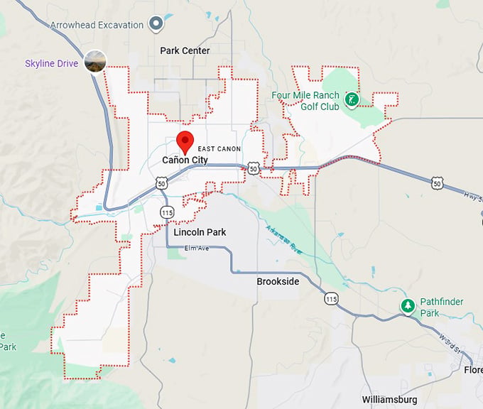 16. cañon city map