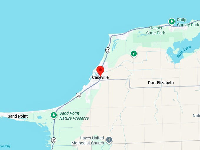 16. caseville mi map