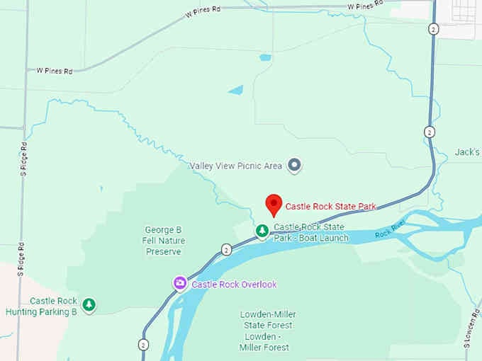 16. castle rock state park map