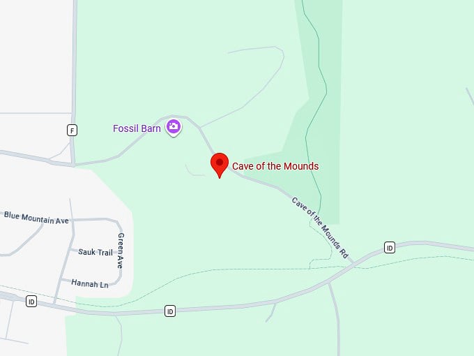 16. cave of the mounds map