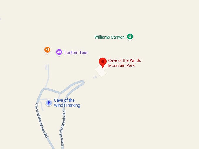 16. cave of the winds mountain park map