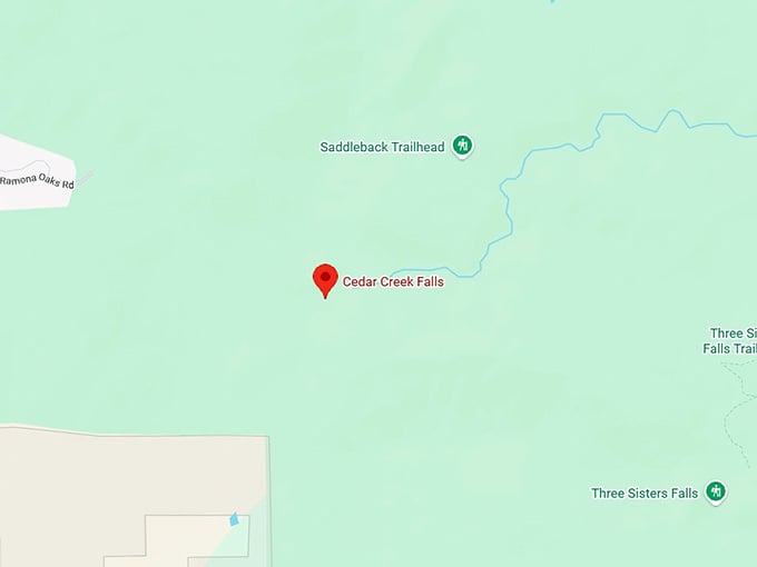16. cedar creek falls map